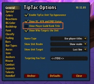 [4.0.x] TipTac_SE 한글 [섬게 에디션] - 애드온 자료실 - 와우 인벤
