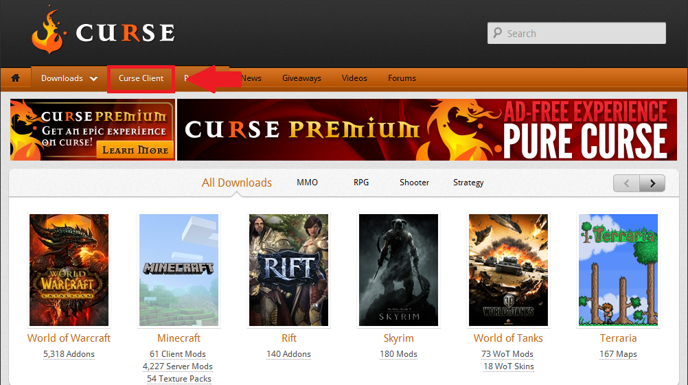 월드 오브 워크래프트 인벤 : Curse Client - 애드온 관리 프로그램 사용법 - 와우 인벤 확장팩 팁과노하우 게시판